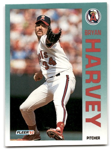 Bryan Harvey 1992 Fleer Baseball #61a California Angels | eBay