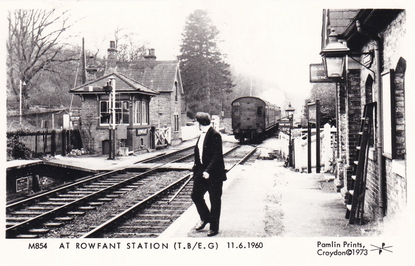 Rowfant Station Crawley Sussex 1960 Pamlin Prints repro photo postcard ...