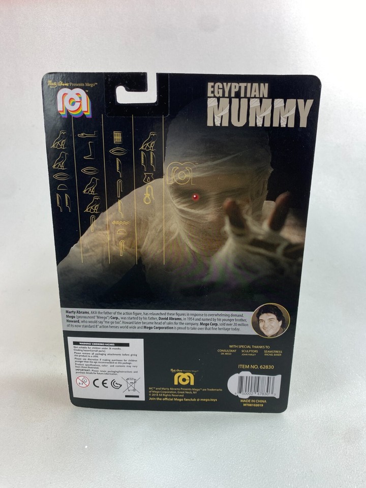 Egyptian Mummy MEGO Retro Horror 8" Action Figure New 2018 Monster ...