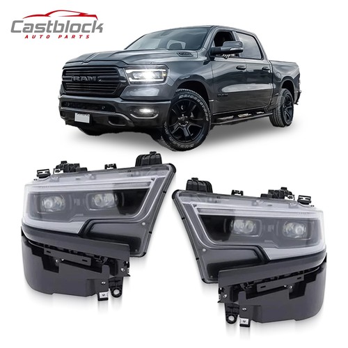 For 2019-2023 Dodge RAM 1500 LED Black Headlight RH LH 68477264AB ...