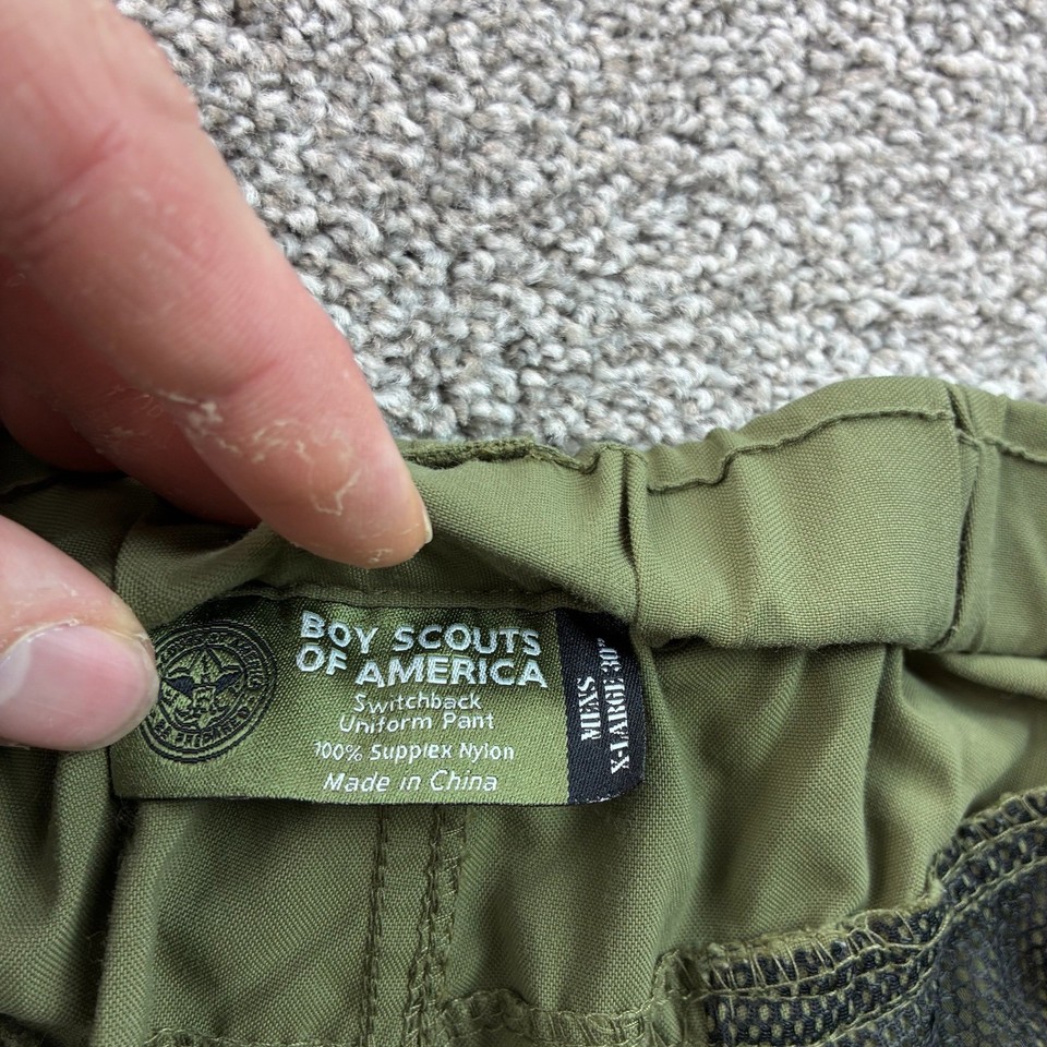 Boy Scouts Switch Back Convertible Pants Mens XL Green Relaxed BSA ...