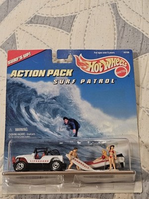 Hot Wheels Surf Patrol Action Pack Lifeguards Boat 1996 Surfs Up ...