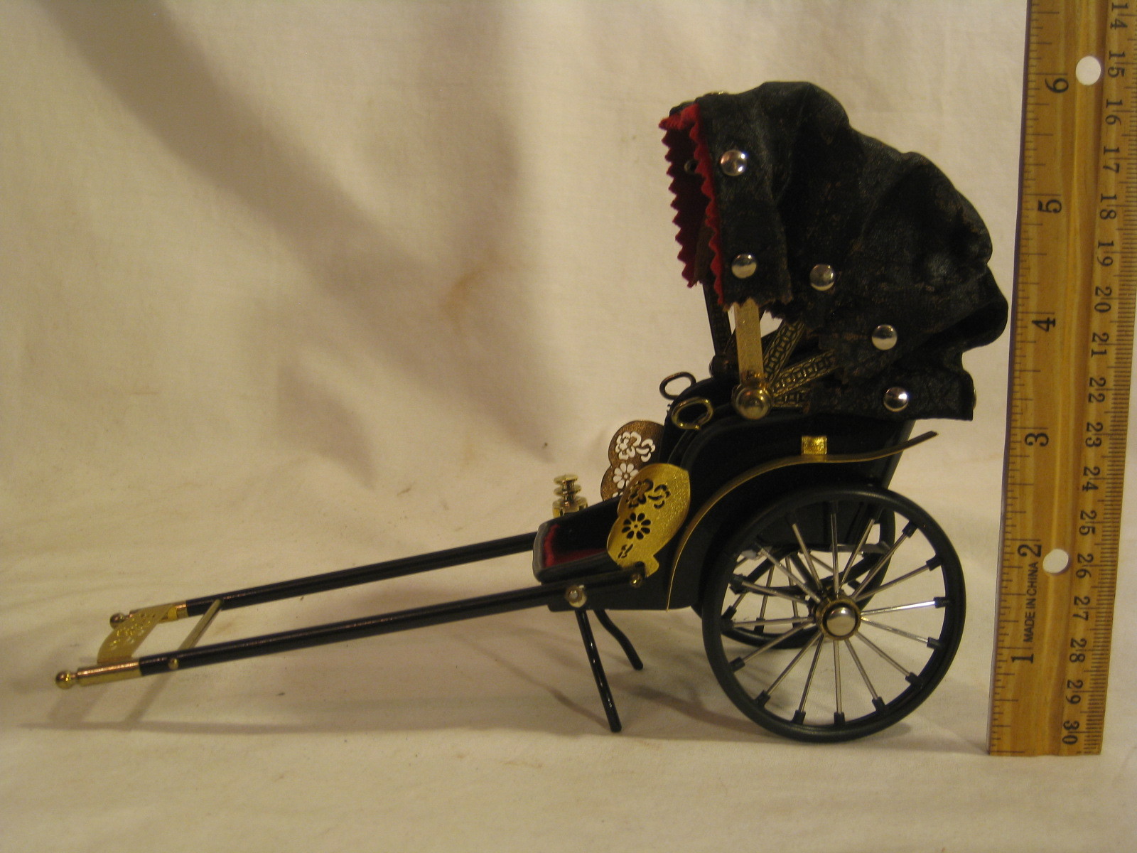 vintage toy rickshaw ricksha unique detailed metal & plastic taxi wagon ...