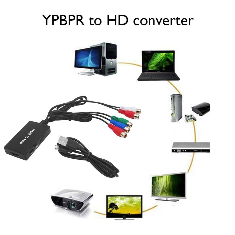 Adapter Audio Output Adapter YPBPR To HDMI Converter YPbPr-compatible ...