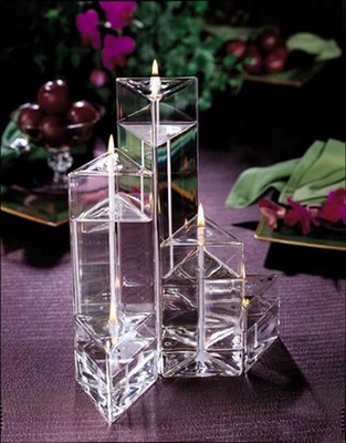 FIRELIGHT GLASS CANDLES - DECORATIVE OIL LAMPS - PRISM TRIO | eBay ...
