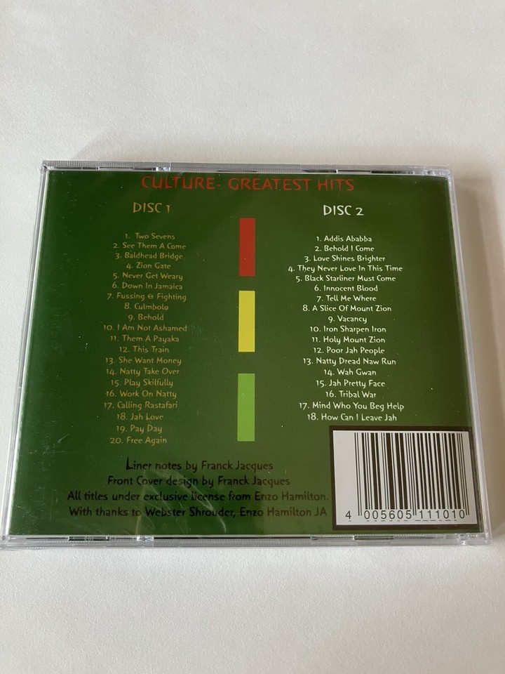 Culture Greatest Hits Double Disc Reggae New Sealed. | eBay