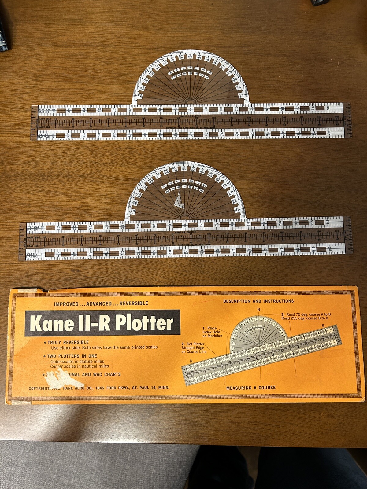 Vintage 1962 Kane II-R Plotter Sectional And Wac Charts Measure Tool ...