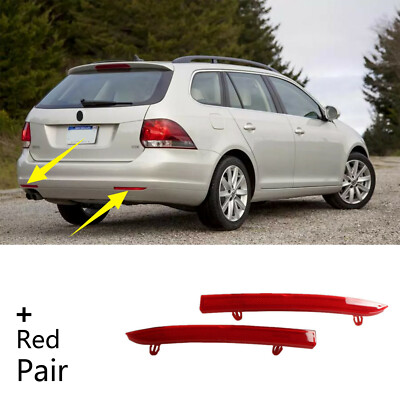 Fit For 2009-2014 VW Jetta Sportwagen Rear Lower Bumper Cover Red Trim ...