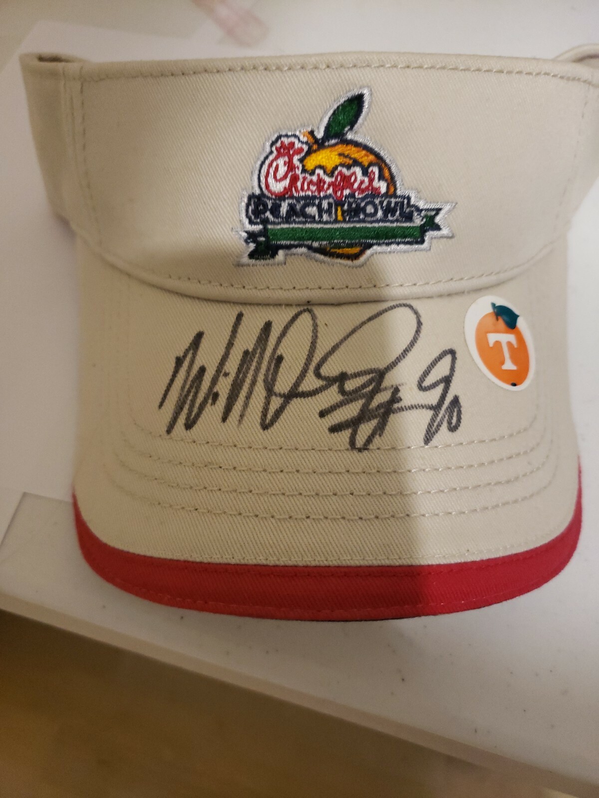 Will Overstreet University of Tennessee Autographed Hat peach bowl Vols ...