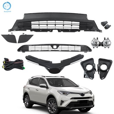 Cover Cap+Front Upper+Center+Lower Grille For Toyota RAV4 LE XLE 2016 ...
