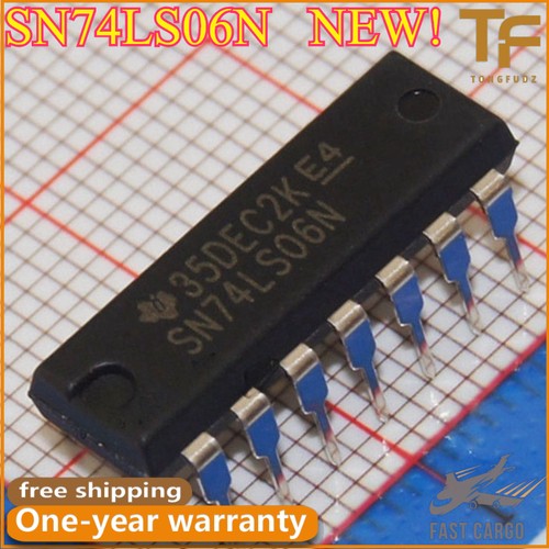 50 Pcs FOR NEW SN74LS06N DIP-14 74LS06 74LS06N Hex Inverted Buffers ...