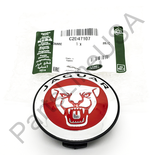 Genuine Jaguar Red Wheel Badge Center Cap XJ XK XF F-Type C2D47107 | eBay