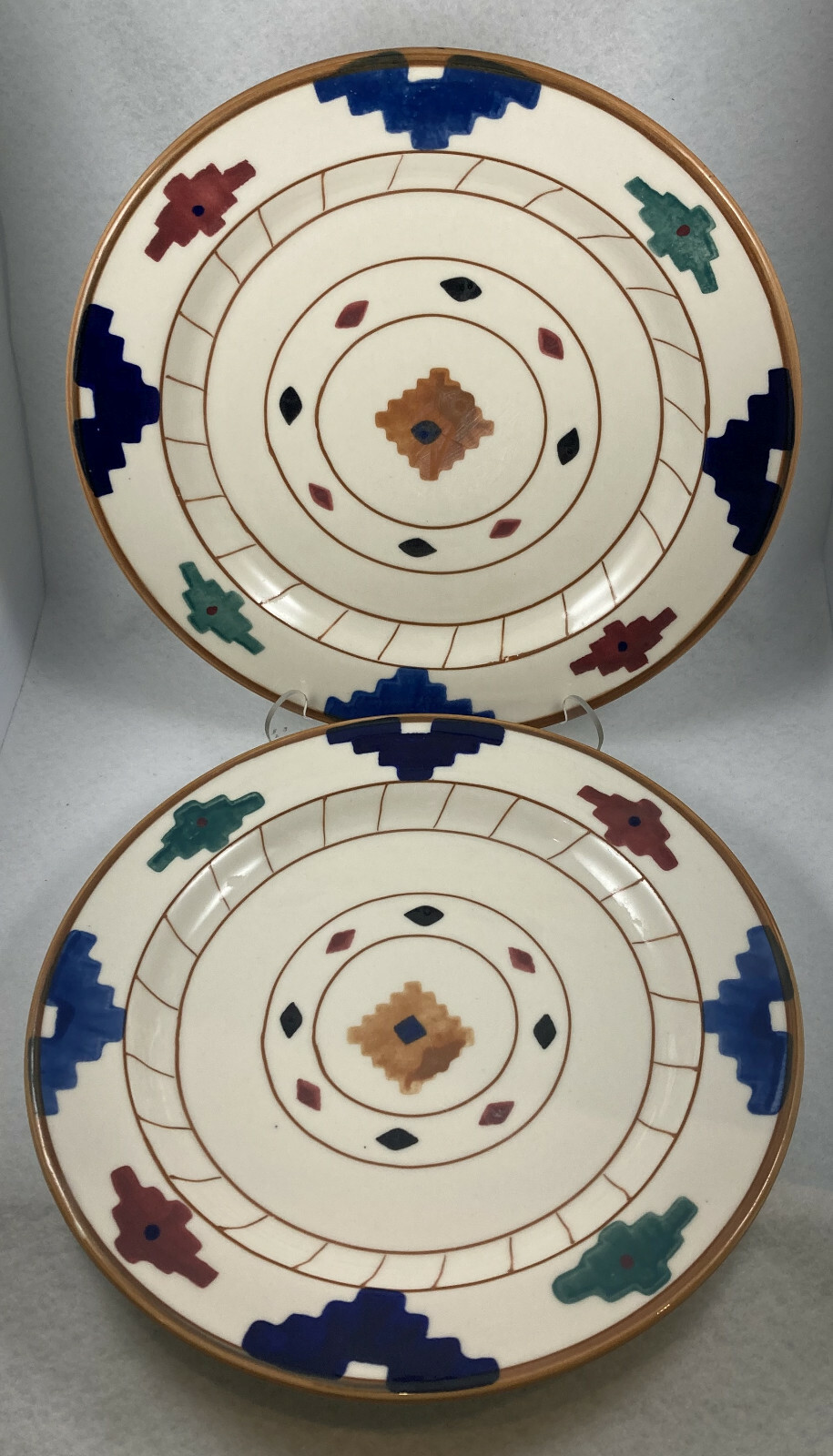 6 Hartstone Pottery USA Cheyenne Ceramic Dinner Plates 11.1in ...