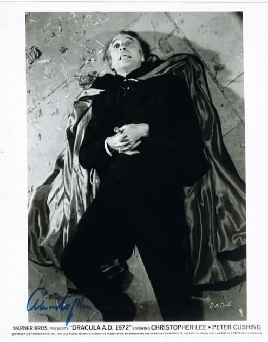 Christopher Lee Autograph on 8 x 10 Dracula Photo. CoA | eBay