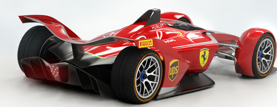 FERRARI Race Car Formula 1 Racing F1 with Custom Built Wing LARGE1 ...