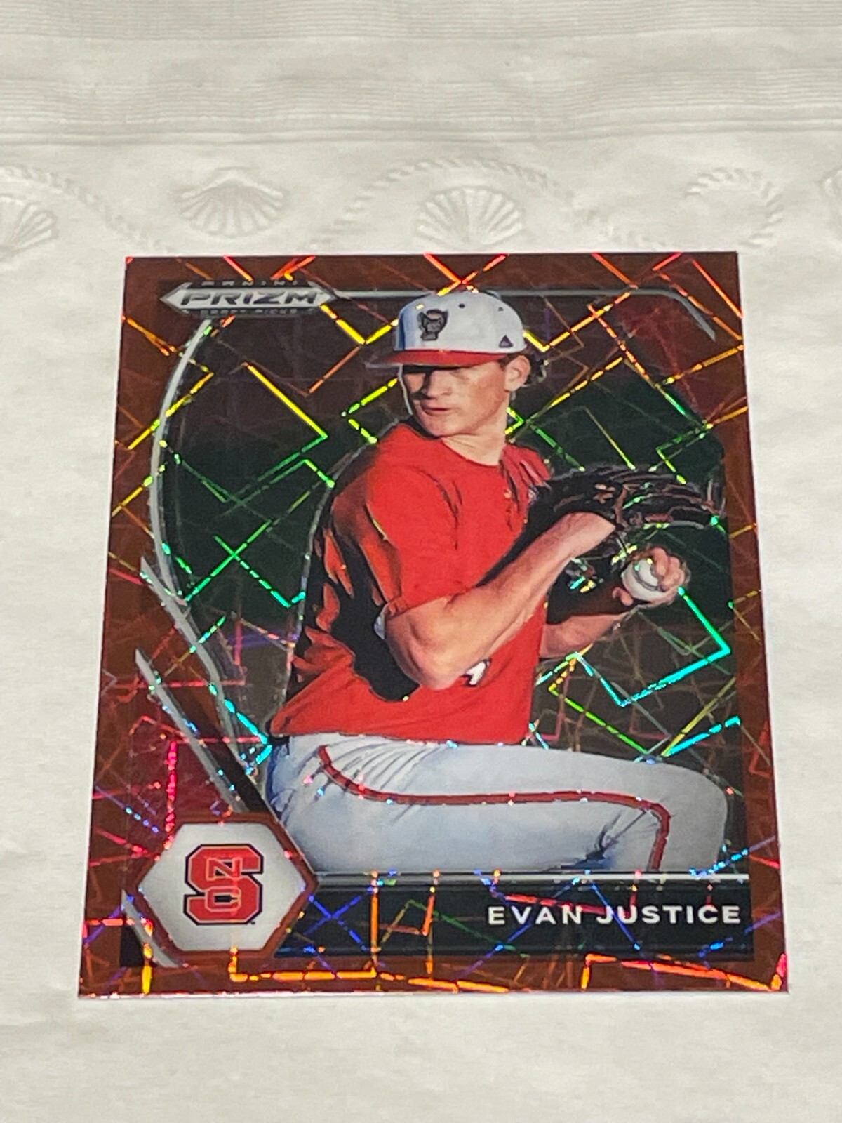 Evan Justice 2021 Panini Prizm Draft Picks Red Velocity #PDP140 NC ...