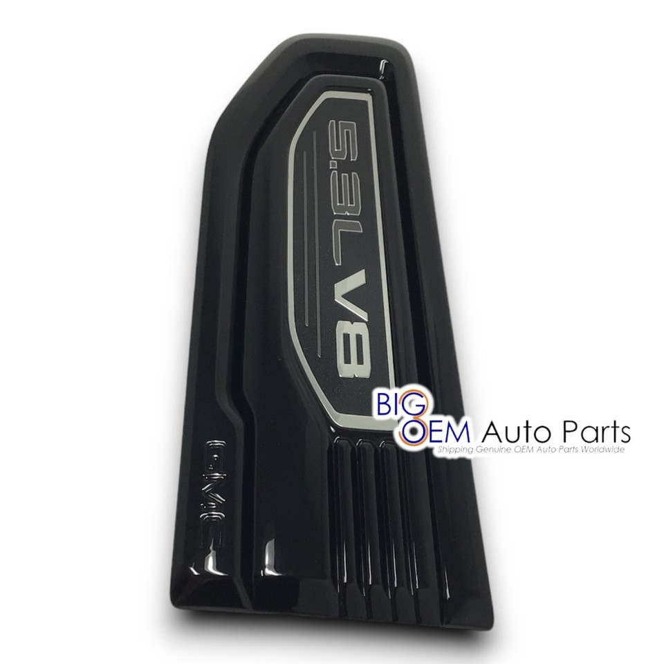 19-25 GMC Sierra 1500 5.3L V8 Driver Fender Vent Glossy Black Emblem GM ...