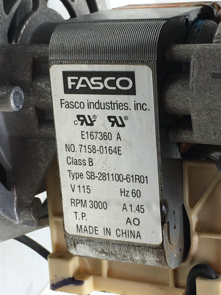 FASCO 70580260 Draft Inducer Blower Motor 7158-0164E Trane D342077P02 ...