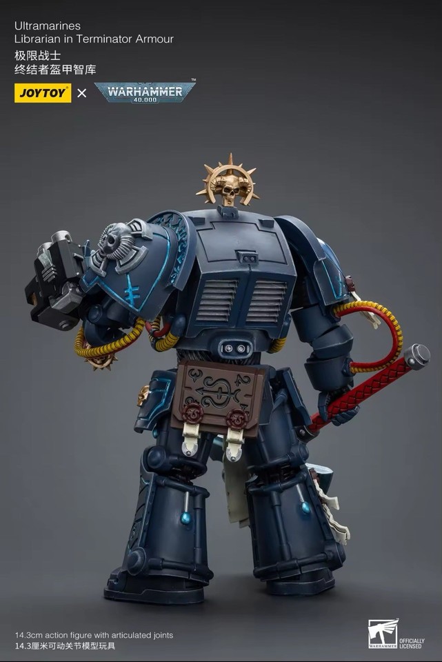JOYTOY Warhammer 40k 1:18 Ultramarines Librarian in Terminator Armour ...