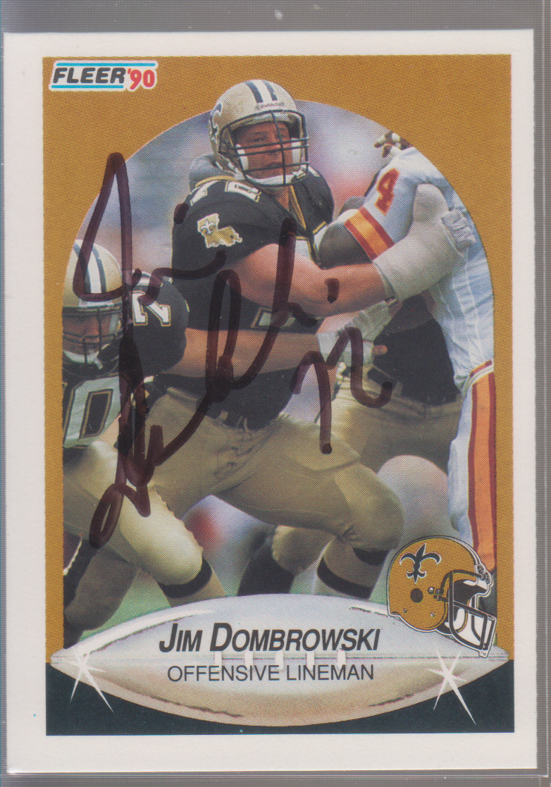 Autographed 1990 Fleer Jim Dombrowski - Saints | eBay
