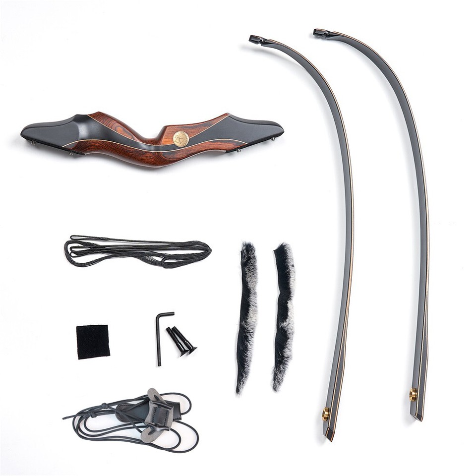 RH 60" Takedown Recurve Bow 25-50lbs Wooden Bow Riser for Archery ...