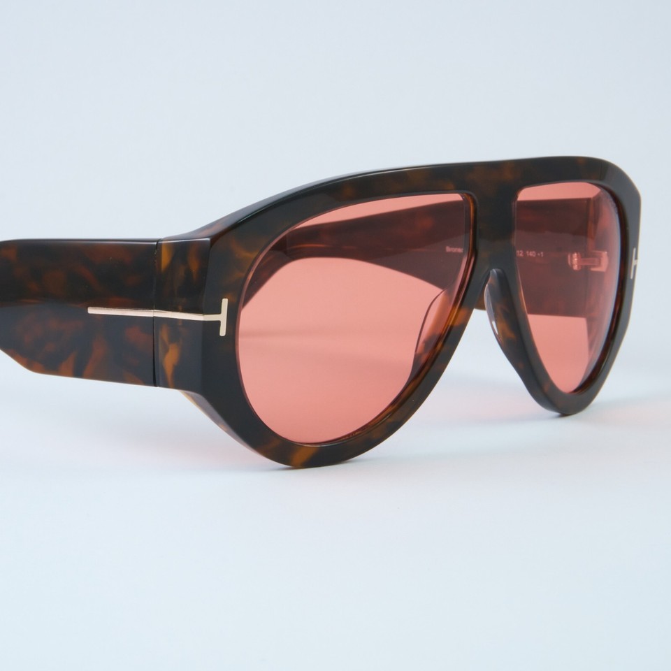 Tom Ford Sonnenbrille Bronson TF1044 Overzie Braun Havana Orange Glas ...
