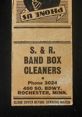 1940s S. & R. Band Box Cleaners Phone 3024 400 So. Bdwy. Rochester MN ...