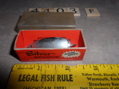 T4403 F ATLANTIC SILVER SPOON FISHING LURE WITH BOX | eBay