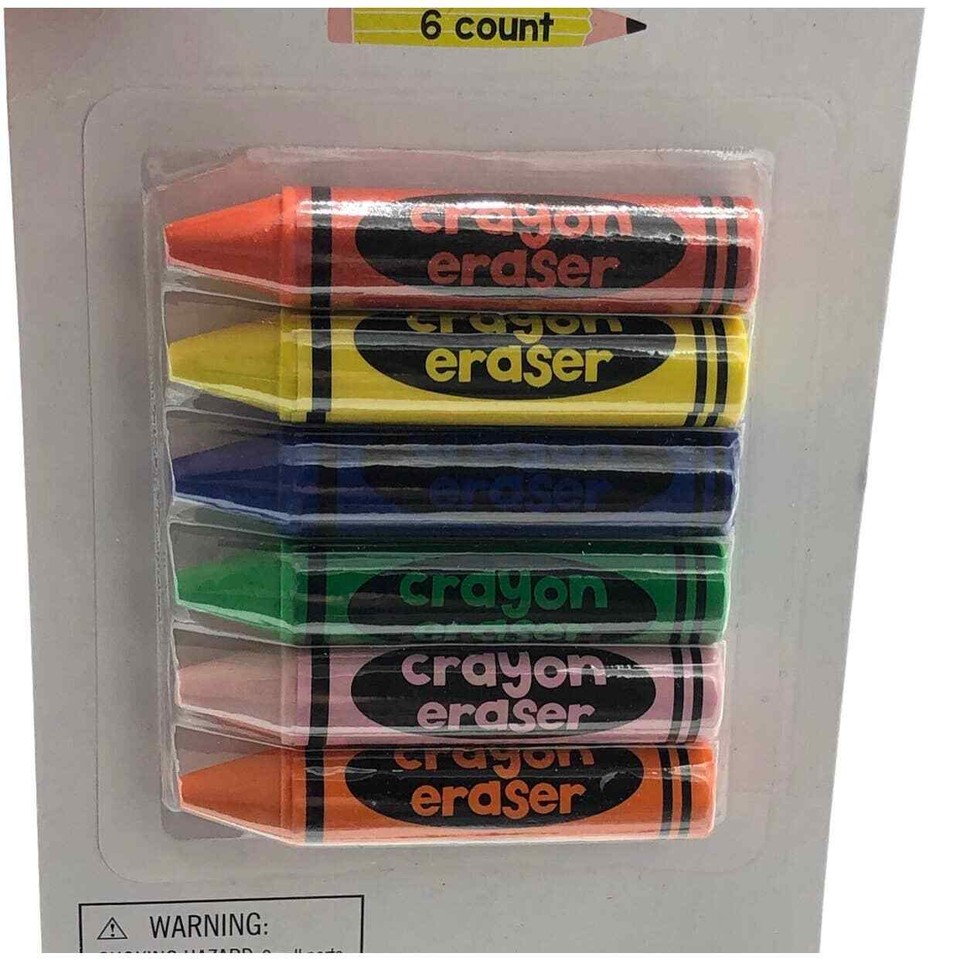 New 3 Packages Set of 18 Target Bullseye Crayon Erasers Back To School ...