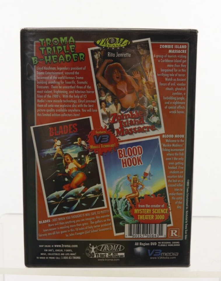 Troma Triple B-Header: Blades/Blood Hook/Zombie Island Massacre New ...