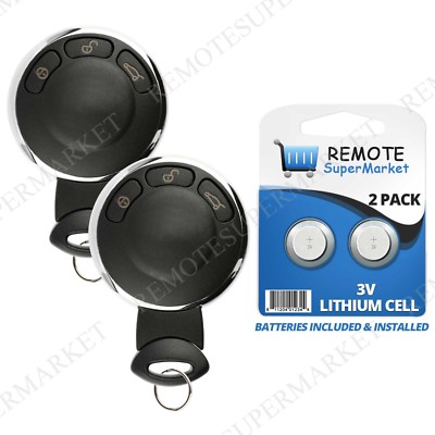 2 Replacement for 2007-2014 BMW Mini Cooper Smart Remote Car Keyless ...