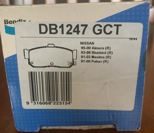 Bendix DB1247 GCT Brake Pad Set NISSAN Pulsar 91-00 Maxima 91-03 Bluebird+Almera | eBay Australia