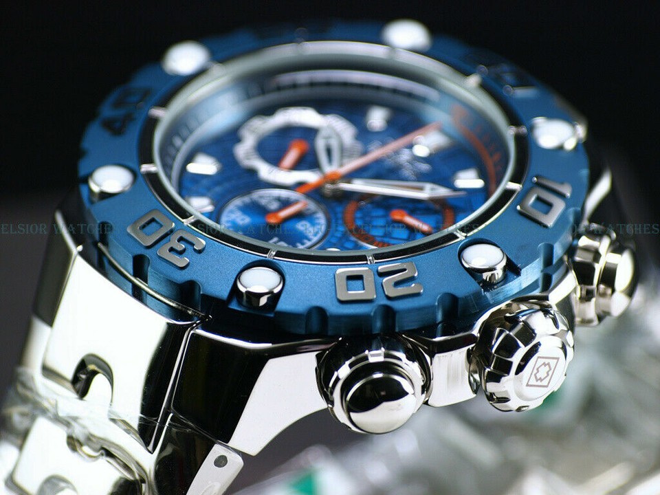 Invicta Men's 57mm Excursion Cobalt Blue High Polished Z60 Swiss Chrono ...