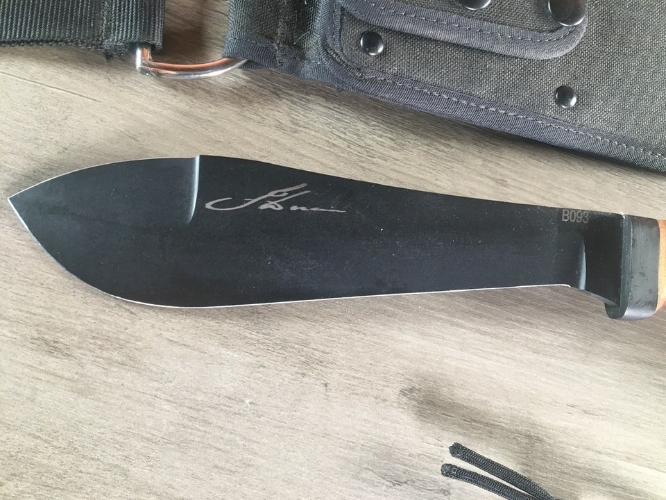 John Lofty Wiseman "Signature" Survival Tool, 8" Black Parang Style ...