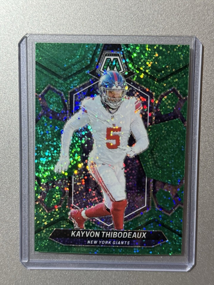Kayvon Thibodeaux New York Giants Panini Mosaic NFL 2024 GREEN SPARKLE ...