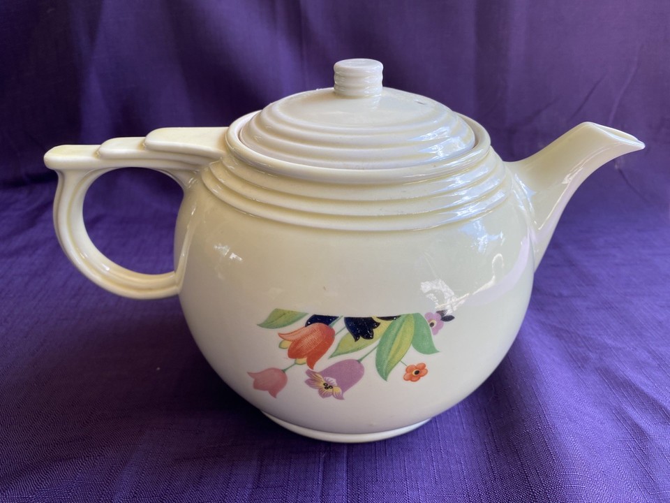 Hall China Crocus Tespot Rare Art Deco Small Chip on Spout | eBay