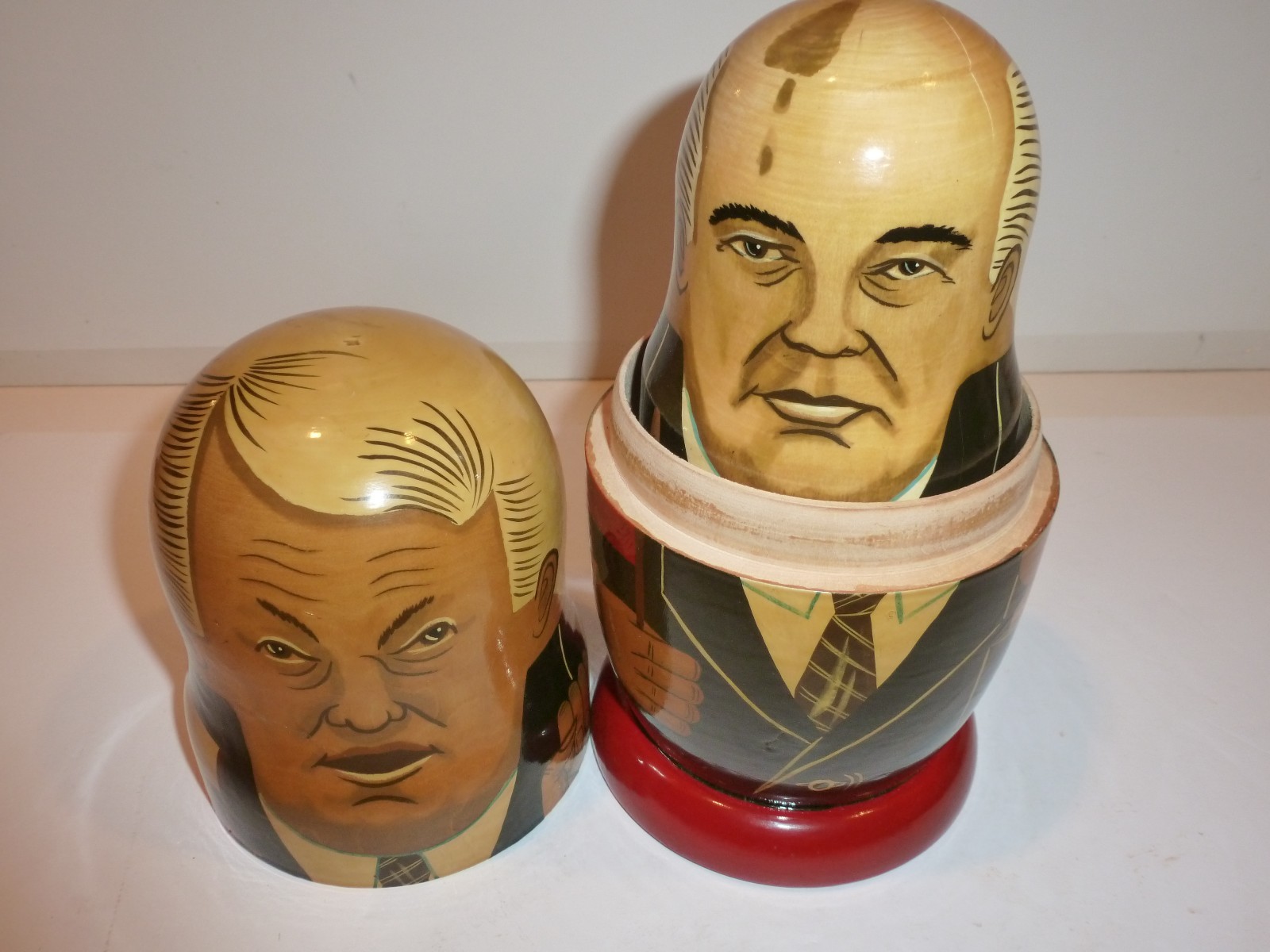Vintage Soviet Leaders 6-Piece Nesting Doll Figurine Set-Lenin to ...