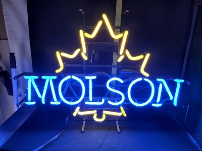 Molson Beer Neon Sign Works Lights Up | eBay
