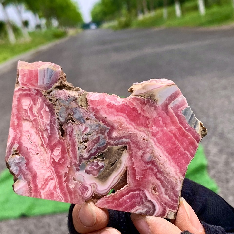 77G Rhodochrosite Crystal Slab Slice AAA+ Love / Compassion / Light ...