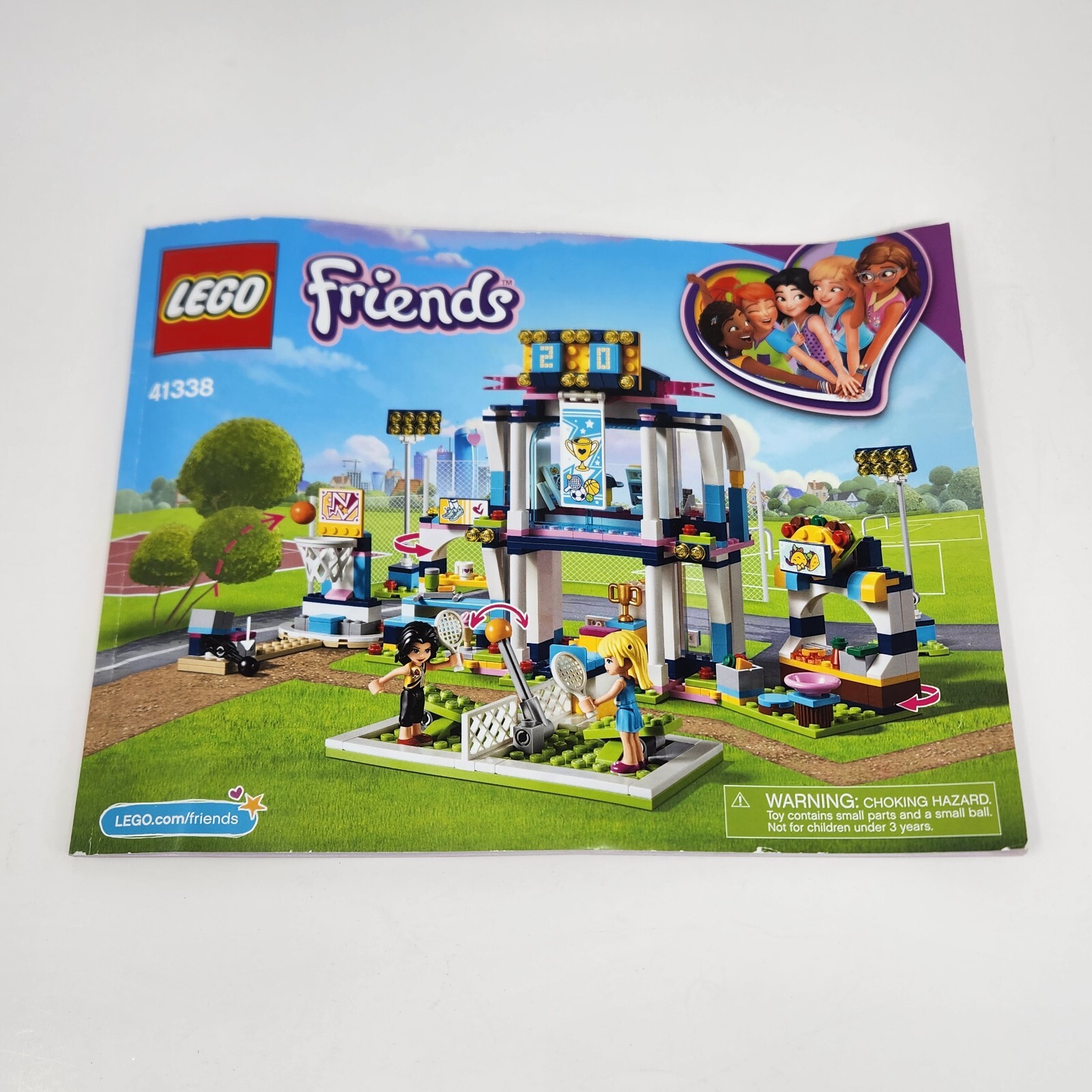 LEGO FRIENDS STEPHANIE'S SPORTS ARENA # 41338 99% COMPLETE SET W ...