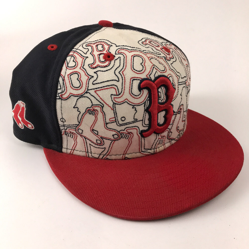 MLB Sock B logo Pattern front panel Boston Red Sox Ha… - Gem