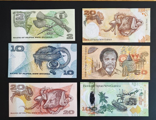PAPUA NEW GUINEA,SET OF 6 NOTES,2-100 KINA-ALL UNC | eBay UK