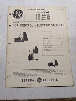 GE GENERAL ELECTRIC SCR CONTROL IC 4483F C-155 185 290 MODEL 100 200 ...
