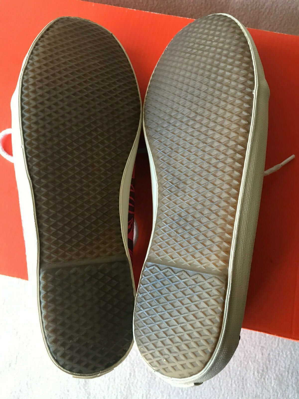 VANS Surf Sliders SF Red Floral 3-Eye Beach Boat Skat… - Gem