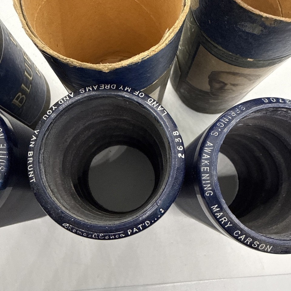 Antique Edison Phonograph Blue Amberol Record Lot of 3 cylinders A16 | eBay