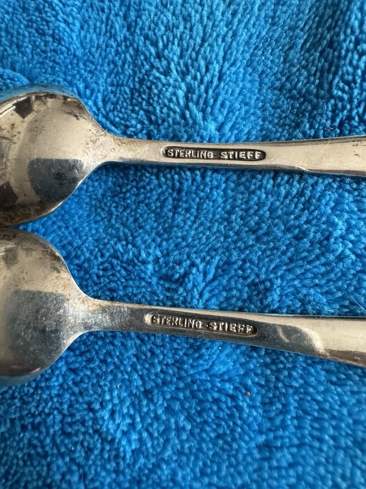 Two Stieff Sterling Silver Demitasse Spoons, 4 1/4" | eBay