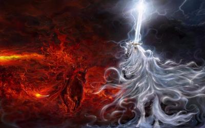 GOOD VERSUS EVIL GLOSSY POSTER PICTURE PHOTO devil vs god horse christ ...