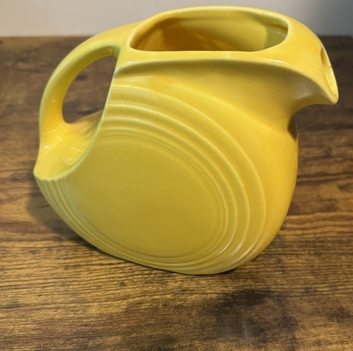 Vintage Fiestaware Harlequin Yellow Disc Pitcher Large 6" Tall | eBay