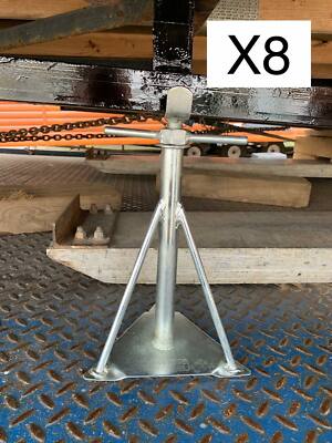 4x STATIC CARAVAN MEDIUM AXLE STAND MOBILE HOME SITING CHASSIS 12" 16.5 ...