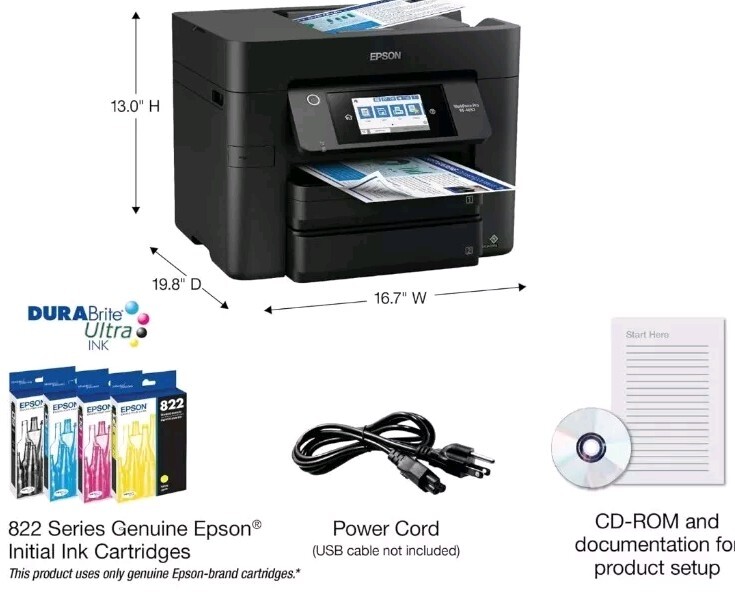 Epson WorkForce Pro WF-4834 Wireless Printer BRAND NEW!! FREE SHIPPING ...